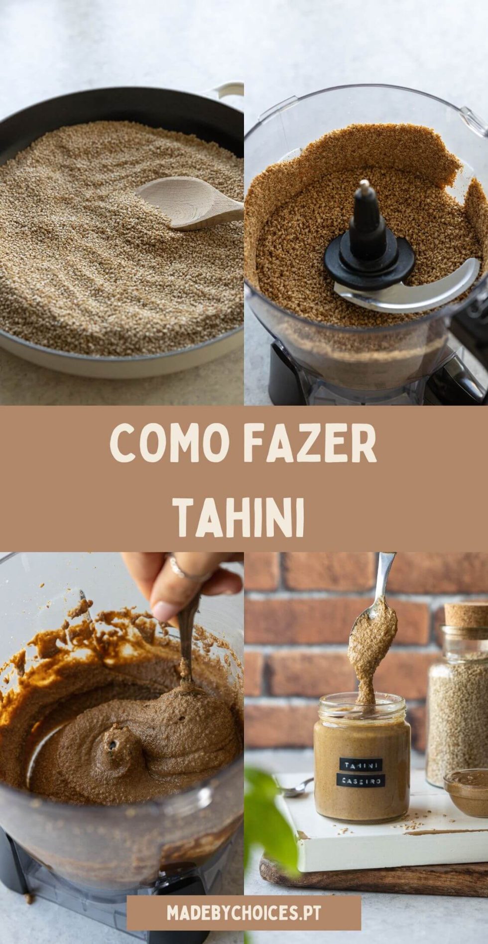 Como fazer tahini em casa (pasta de sésamo) - Made by Choices